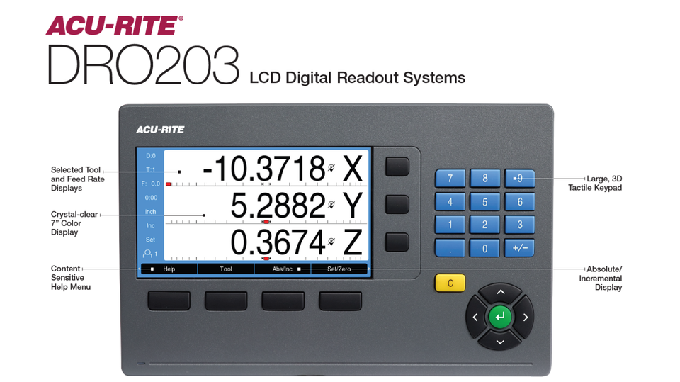 Acu Rite DRO 203 3Axis Display | eBay