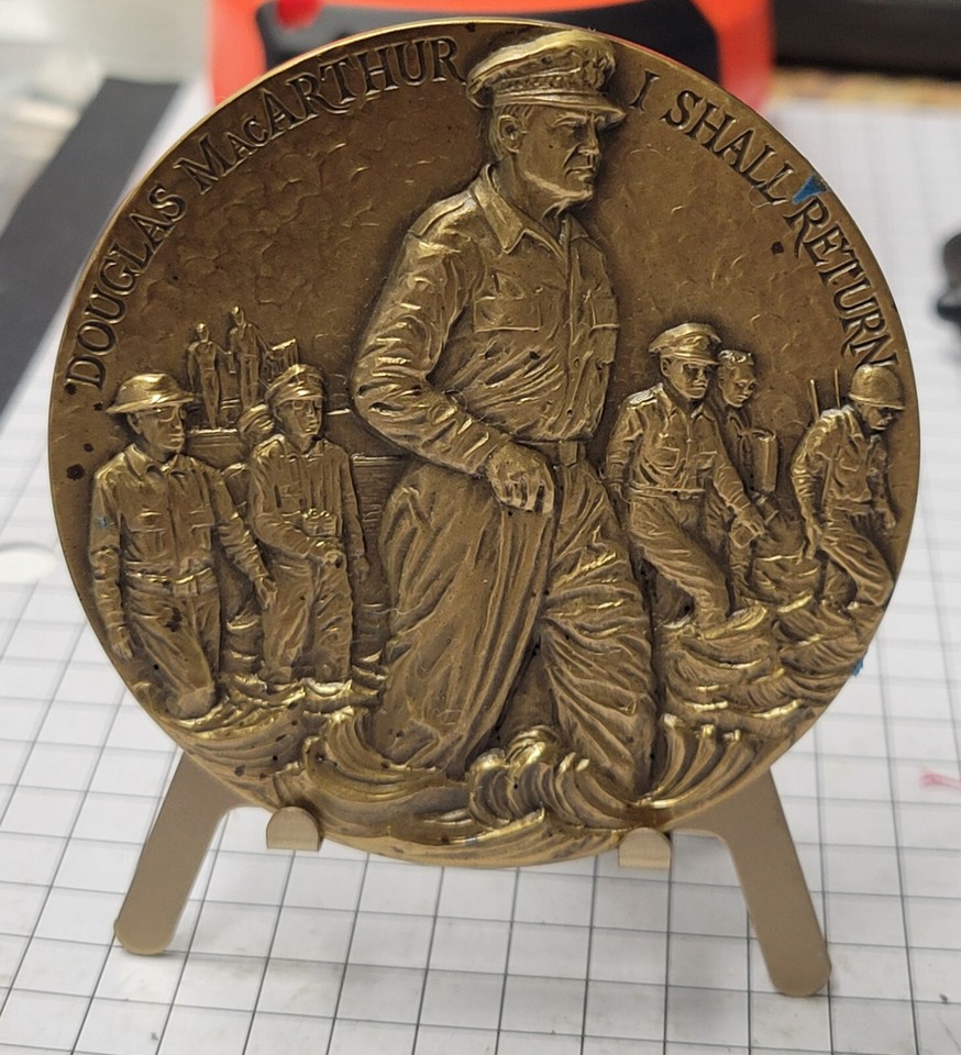 Douglas MacArthur I Shall Return. 2.5in Bronze Medal. MACO | eBay