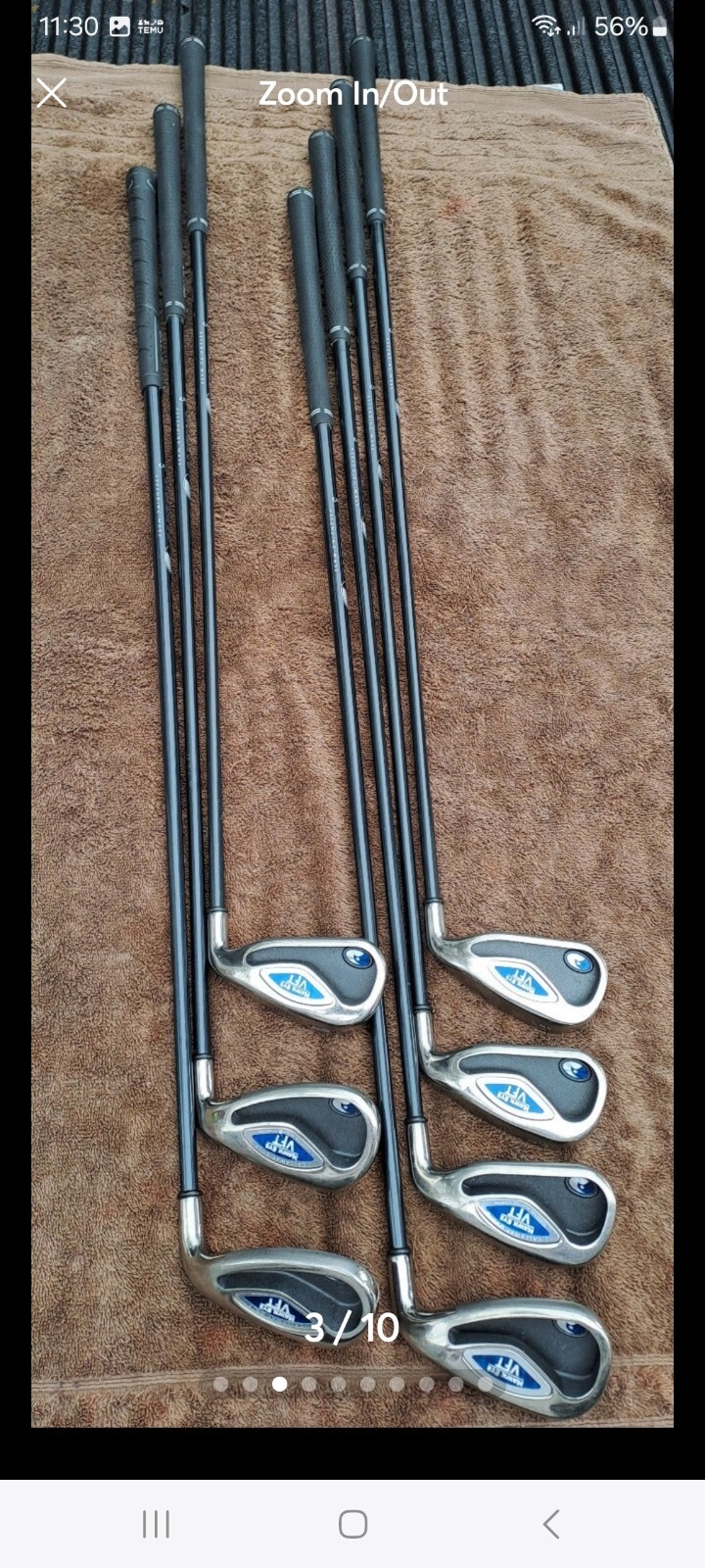 golf clubs irons set CALLAWAY HAWK EYE VFT right h graphite REGULAR ...