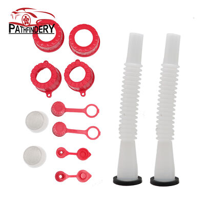 2X Gas Fuel Can Long Spout (Nozzle) Vent Kit Replacement For Essence ...