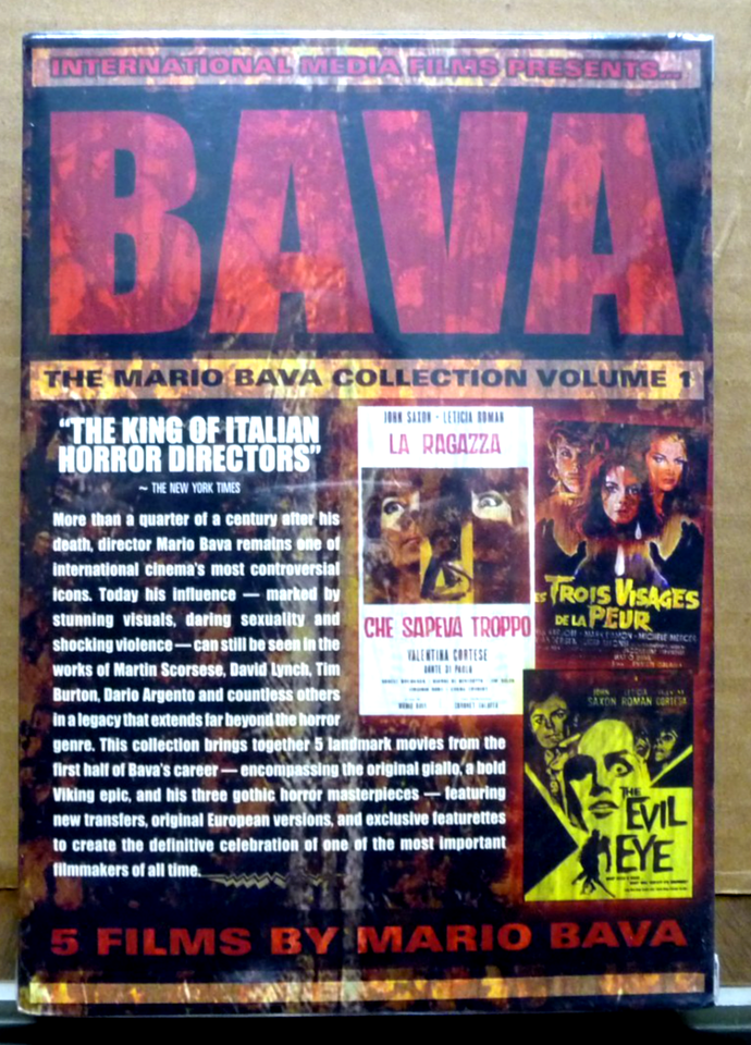 Mario Bava Collection Volume 1 (5-Disc DVD Box Set) OOP! BRAND NEW ...