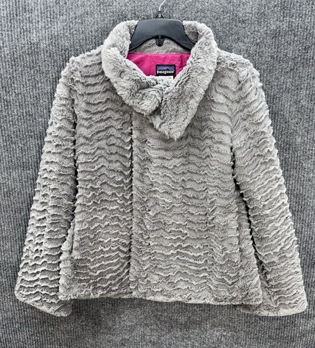 Patagonia Pelage Jacket Women's XS Gray Full Zip Snap Curly Fleece ...