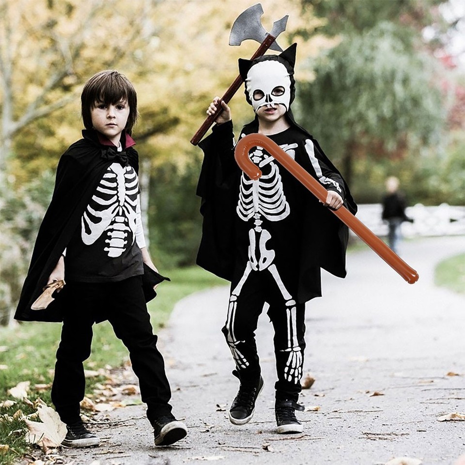 2 Pcs Inflatable Walking Stick Crutch Balloons Halloween Decorations ...