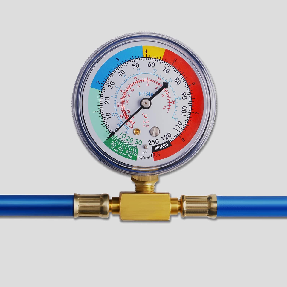 A/C R134A Refrigerator Freon Recharge Kit with Bullet Piercing Valve ...