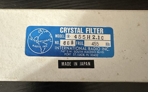 International Radio Crystal Filter | eBay