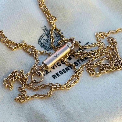 Edwardian 9ct Gold Rolo Link Chain Necklace, Antique 9k Gold Barrel ...