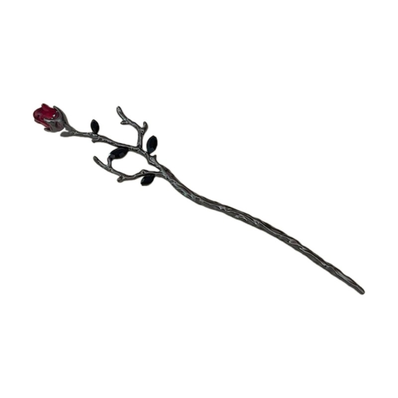 Rose Flower Hair Chopsticks Retro Metal Hairpin Handmade Hair Classic ...