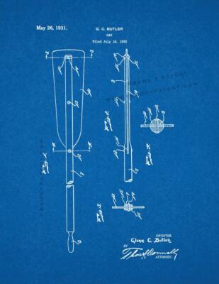 Oar Patent Print Blueprint | eBay