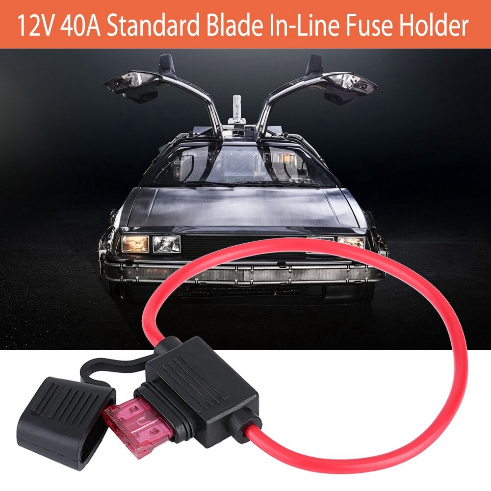 10pcs DC 12V 40A Standard Blade in Line Fuse Holder for Car Bike | eBay