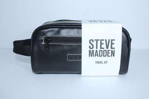 Steve Madden Men's Travel Kit Shaving Toiletry Case Dopp Bag Black New ...