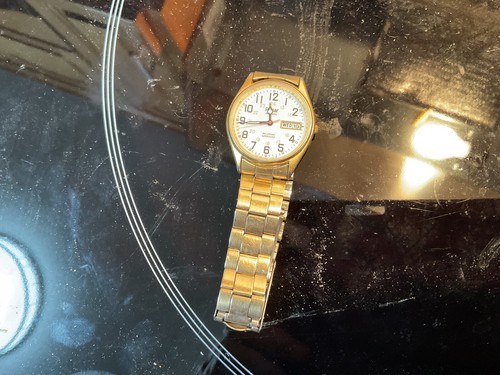 Vintage Pulsar Railroad Approved Gold filled Quartz Watch 34mm Day/Date ...