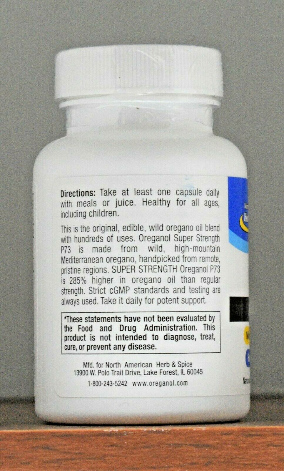 Oreganol P73 Super Strength North American Herb & Spice Softgels 120 Ct