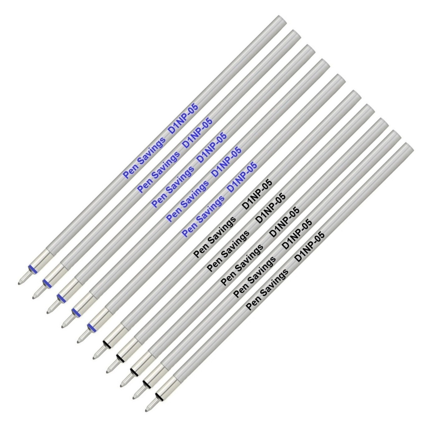 10 Pack D1 Mini Ballpoint Pen Refills, Needle Point Extra Fine Tips ...