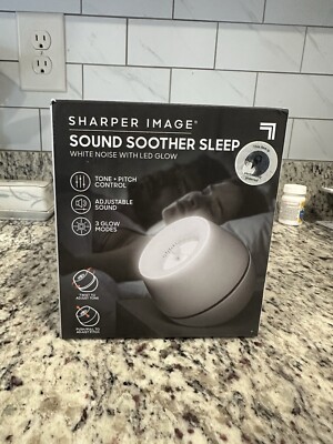 Sharper Image Sound Soother Sleep White Noise Machine with LED Glow ...