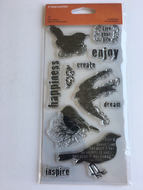 Clear Acrylic Bird Stamp Set by Fiskars for The Birds 155250 for sale ...