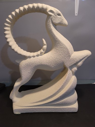 Royal Haeger Pottery Leaping Gazelle B124 Antelope Art Deco Statue ...