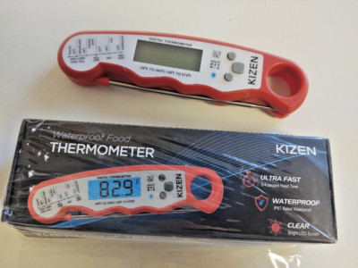 KIZEN Digital Meat Thermometer with Probe - Waterproof Food RED | eBay