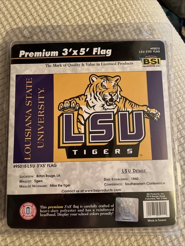 New Louisiana State University Tigers LSU 3' x 5' Flag Banner ...