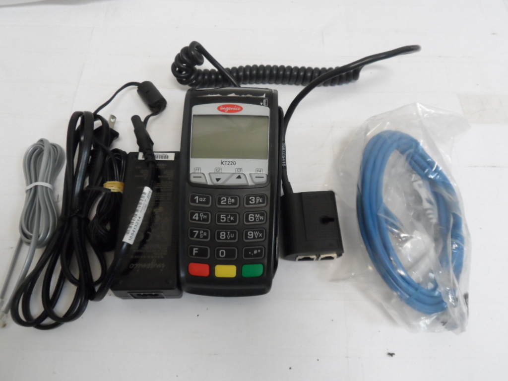Ingenico ICT220 Credit Card Terminal with Chip Reader **AS IS (7553-1 ...