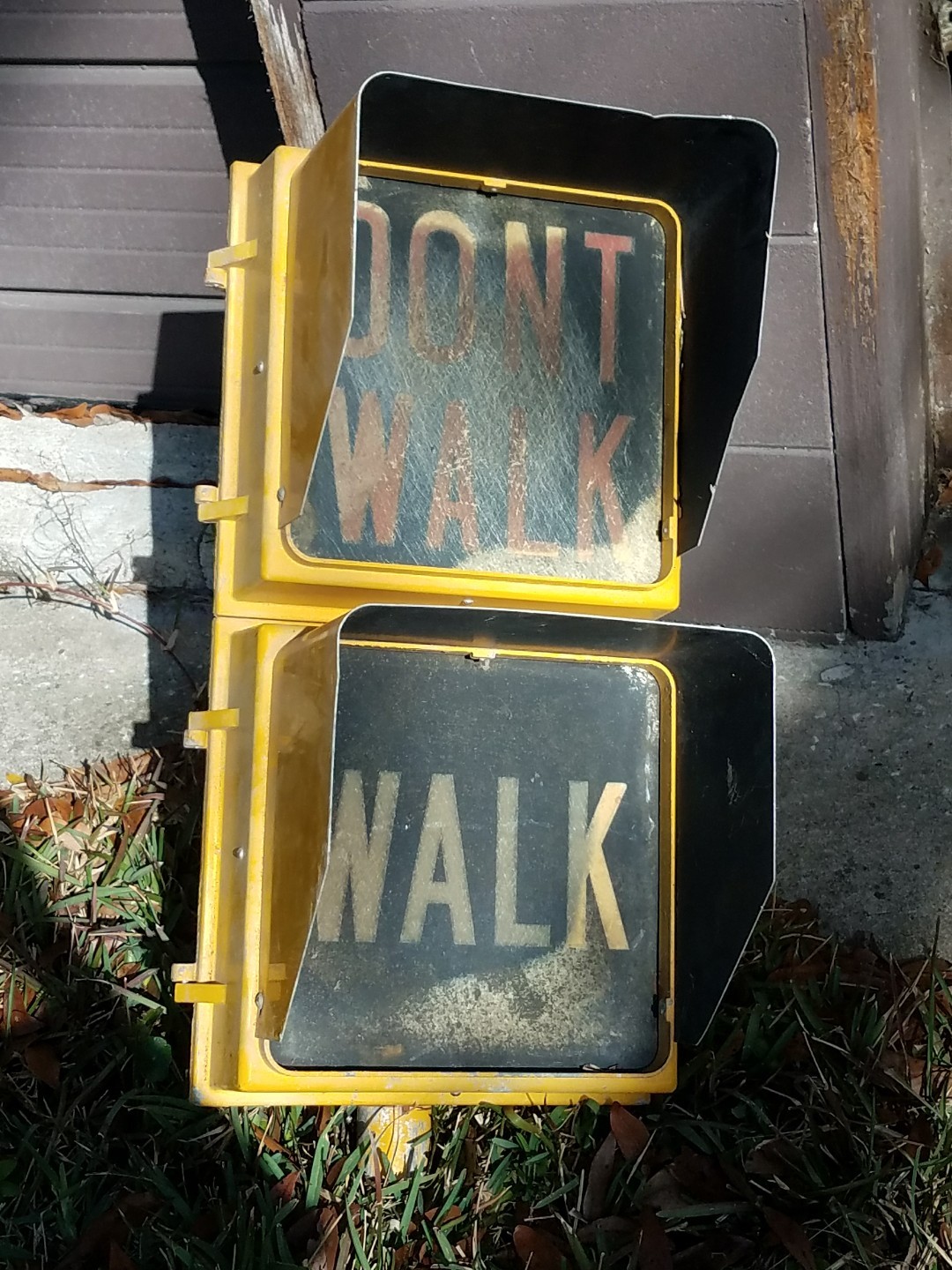 Large Metal Walk Dont Walk Sign Light Street Lamp | eBay