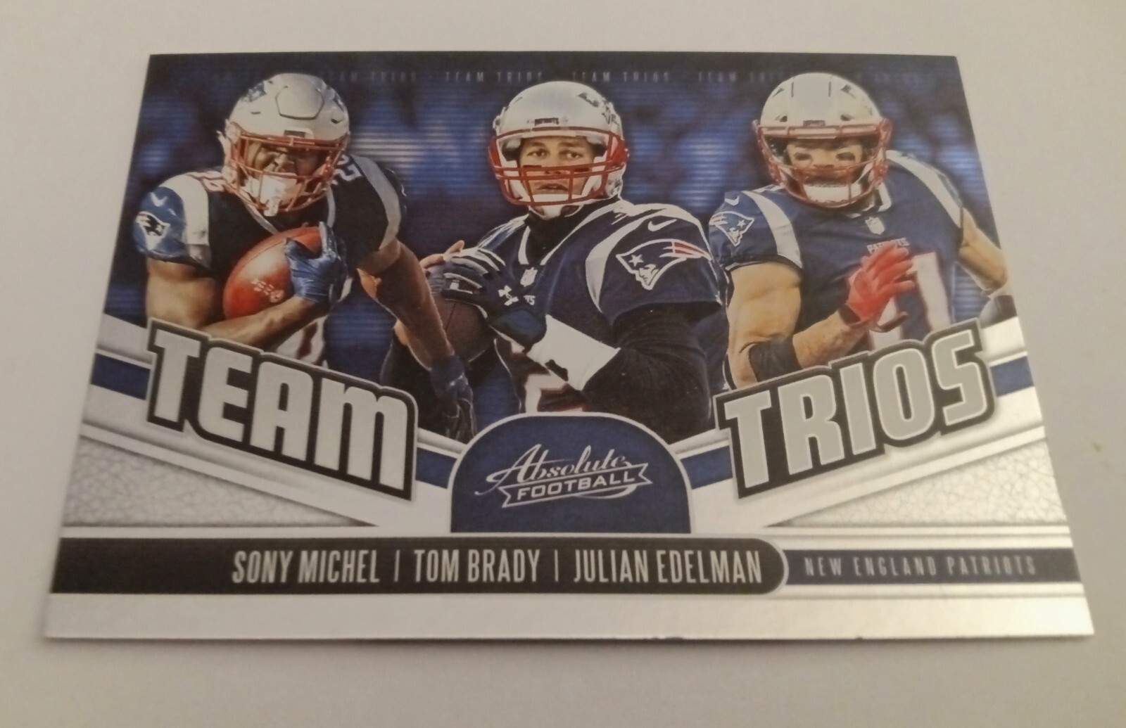 2019 Absolute NFL Team Trios #3 Tom Brady/Sony Michel/Julian Edelman ...