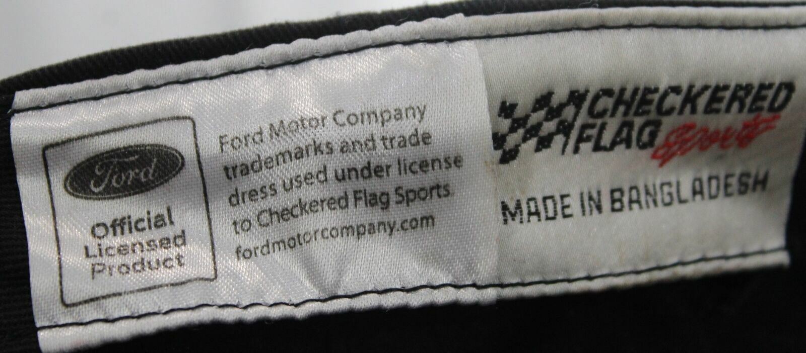 VTG 90s Ford Motor Checkered Flag Sports Racing Hat Fitted Cap Sz Small ...