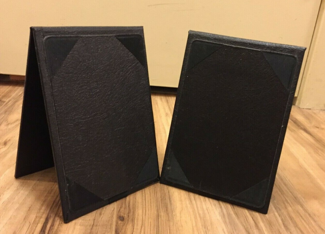 Two-Sided Table Tent with Black Leatherette Panels 5x7 | eBay