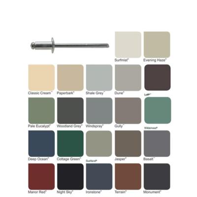 COLORBOND Dome Pop Rivets Painted (dia 5/32" - 4mm x 11.4mm long ...