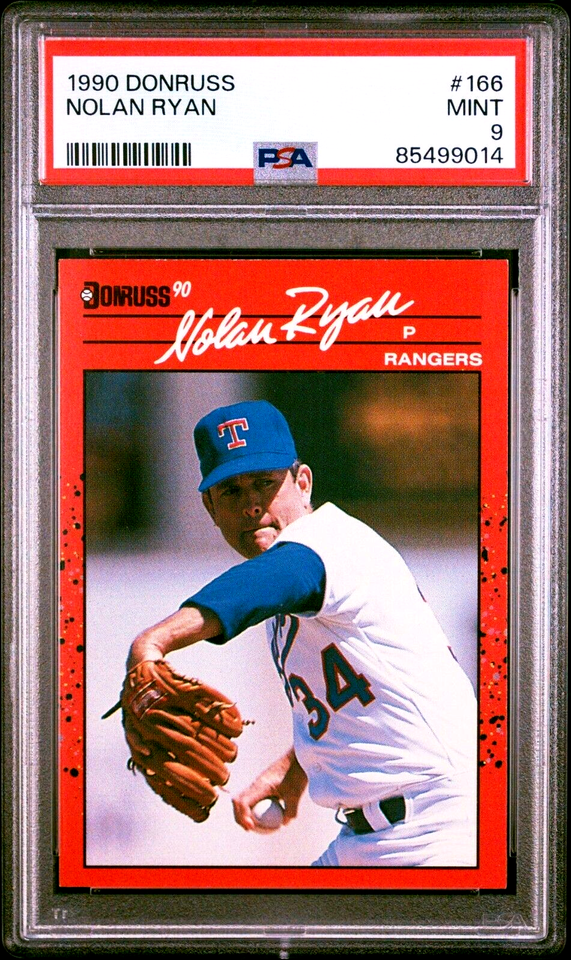 5 Different Card Lot 1990 Donruss Nolan Ryan Errors Corrections PSA 9 8 ...