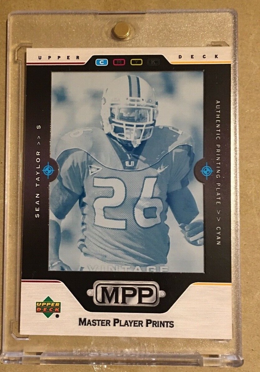 SEAN TAYLOR ROOKIE #1/1 2004 UPPER DECK MASTER PLAYER PRINTS PRINTING ...
