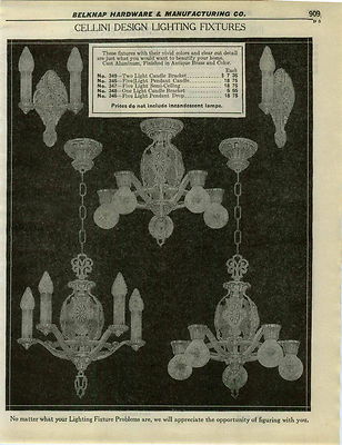 1932 PAPER AD Inigo Jones Cellini Design Light Fixture Lighting Candle ...