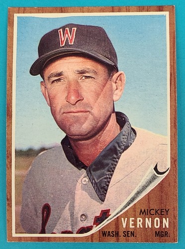 1962 Topps #152 Mickey Vernon Washington Senators BASEBALL Card AB | eBay