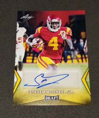 Autographed Steven Mitchell Jr. 2018 Leaf Draft Gold Rookie Auto RC ...