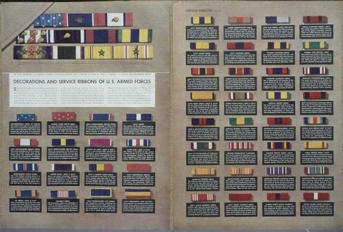 U.S. Army Navy Marines Service Ribbons Print Ad; WWII | eBay