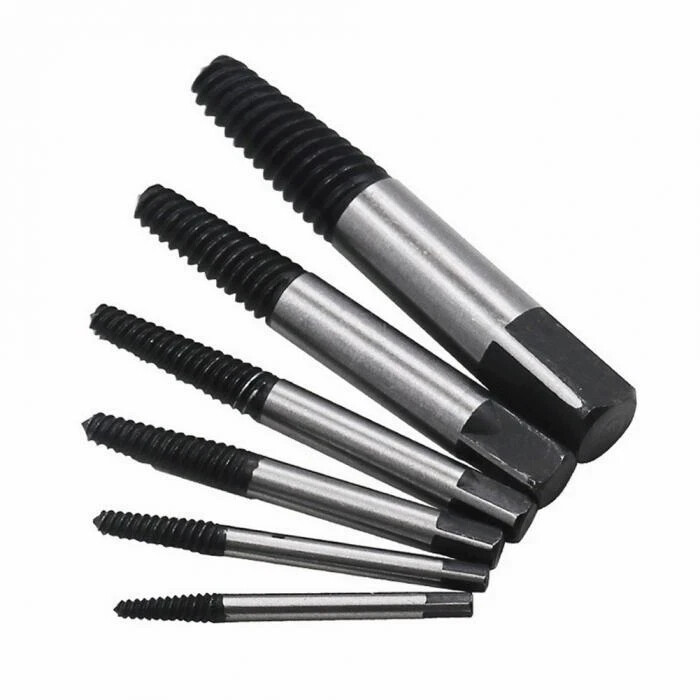 6Pcs Screw Extractor Set Hex Head Multi-Spline Easy Out Bolt Extractor ...