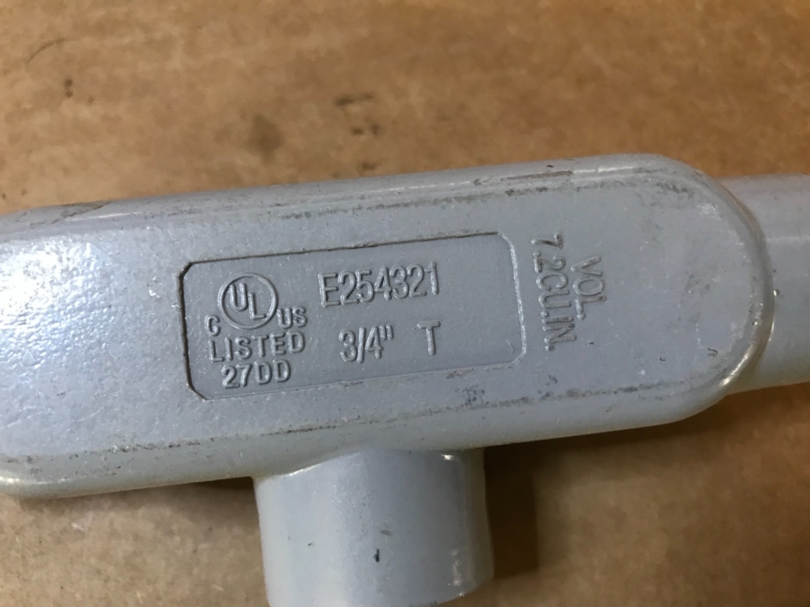 (Lot of 2) Fuzhou E254321 3/4" Conduit Body with Cover T Style | eBay