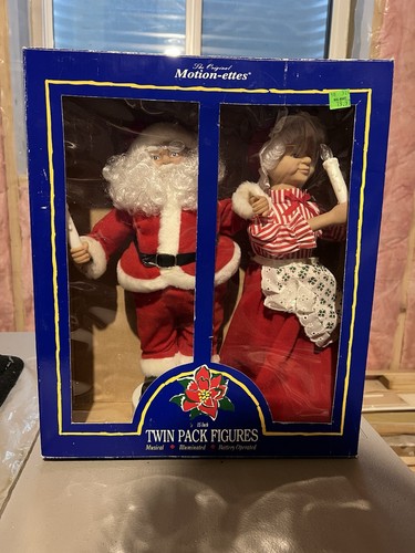 VTG 1995 Animated Holiday Santa & Mrs. Clause Original Motion-ettes ...