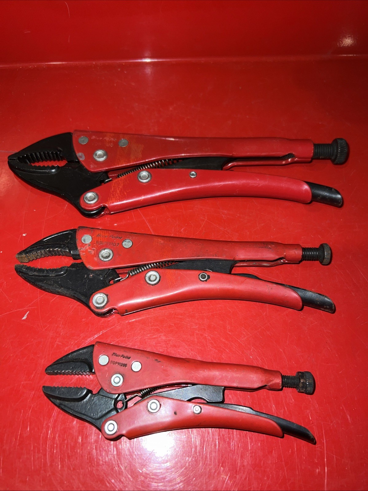 3pc. Blue-Point Locking Plier Set Auto Body Welding VGP11110, 11107 ...