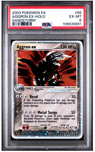 POKEMON CARD 2003 AGGRON EX-HOLO SILVER BORDER VINTAGE PSA 6 !!! | eBay