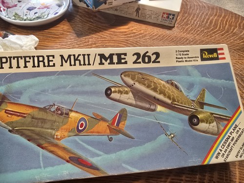 Pre Owned Revell Fighting Deuces: Spitfire MKII / ME 262 1/72 Scale ...