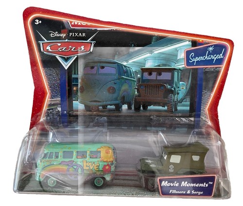 Disney Pixar Cars Fillmore & Sarge Supercharged Movie Moments 2-Pack ...