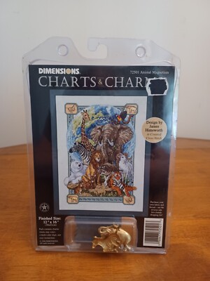 Dimensions Charts & Charms 72501 Animal Magnetism Cross Stitch Kit 12 ...