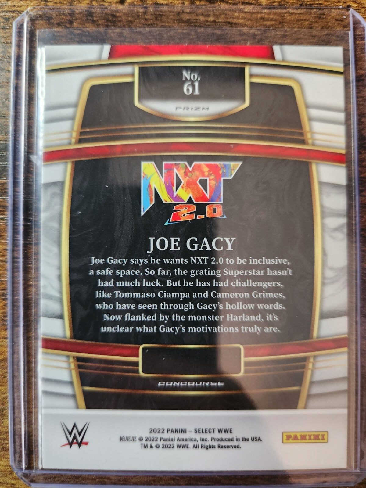 2022 Panini Select WWE - Concourse Orange Flash Prizm #61 Joe Gacy (RC ...