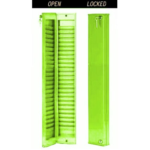 50 Pocket, Locking Security Swipe ID Card Badge Rack, Model Custom50 ...