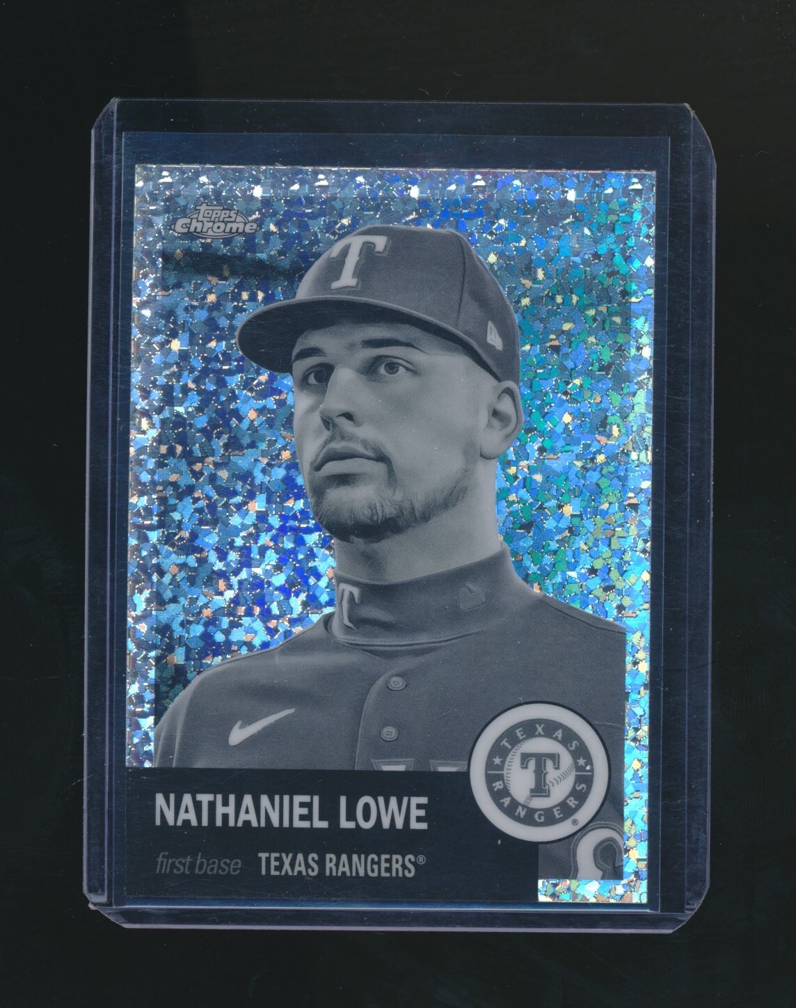 NATHANIEL LOWE 2022 TOPPS CHROME PLATINUM BLACK & WHITE MINI DIAMOND ...