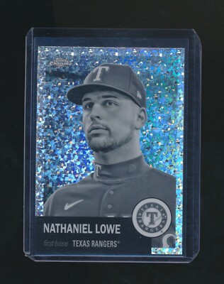 NATHANIEL LOWE 2022 TOPPS CHROME PLATINUM BLACK & WHITE MINI DIAMOND ...