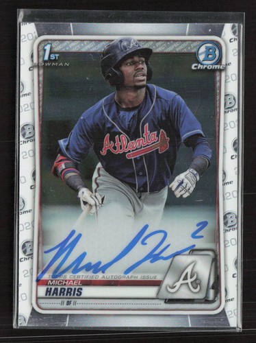 2020 Bowman Chrome #CPA-MH Michael Harris 1st Bowman Chrome Auto Braves ...