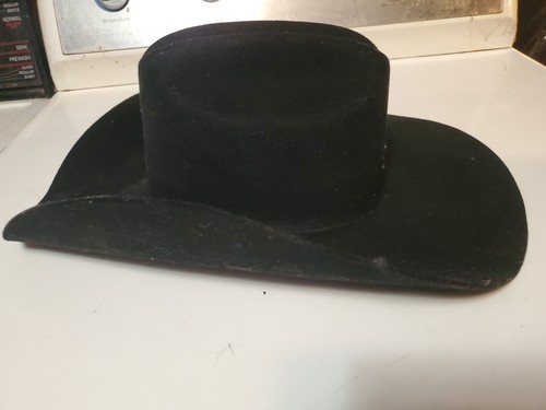 Vintage Tony Lama Black Cowboy Rancher Western Hat Santa Fe XX Select ...