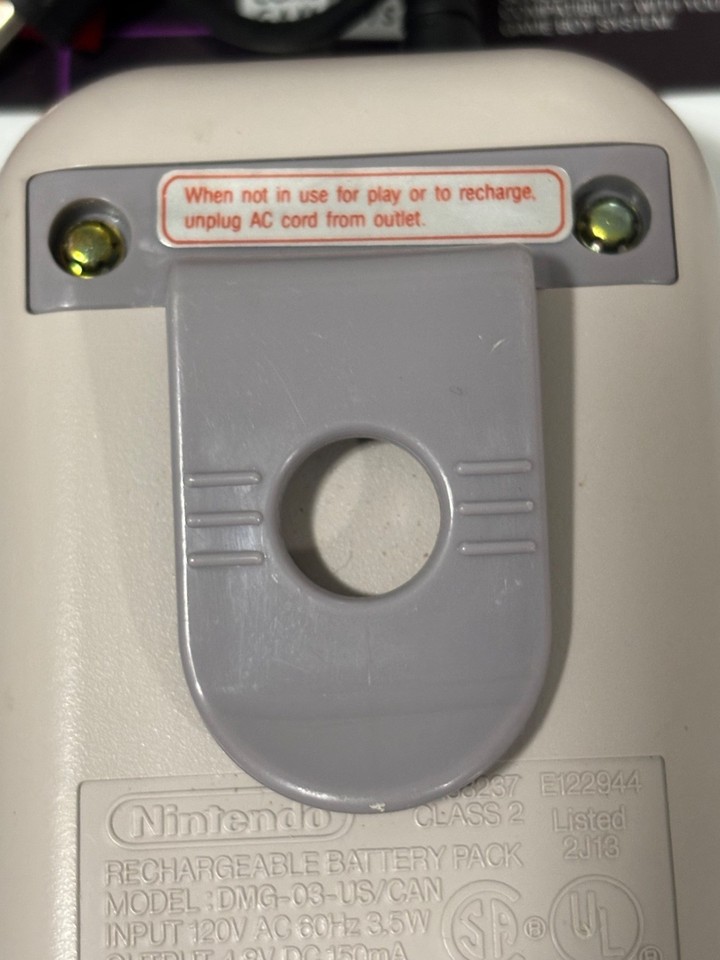 Nintendo Game Boy OEM Rechargeable Battery Pack + Game Light Magnifier ...