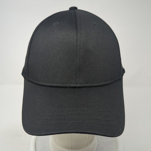 Athletic Works Fitted Hat Black XL Stretch Solid 6 Panel Outdoor Blank ...